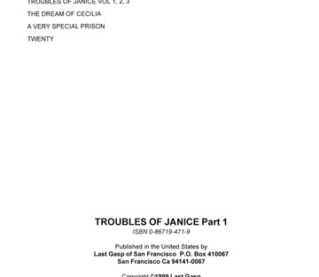 The Troubles of Janice - Issue 1